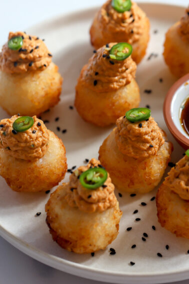 Salmon Crispy Rice Balls - Food My Muse