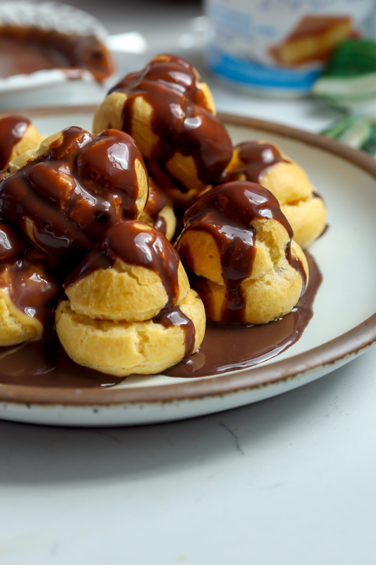 Profiteroles with Chocolate Sauce - Food My Muse