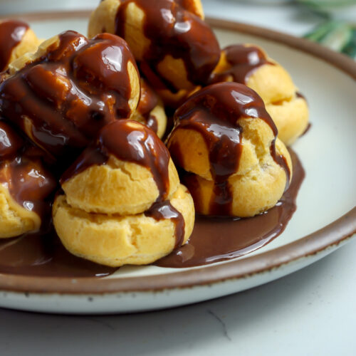 Profiteroles with Chocolate Sauce - Food My Muse
