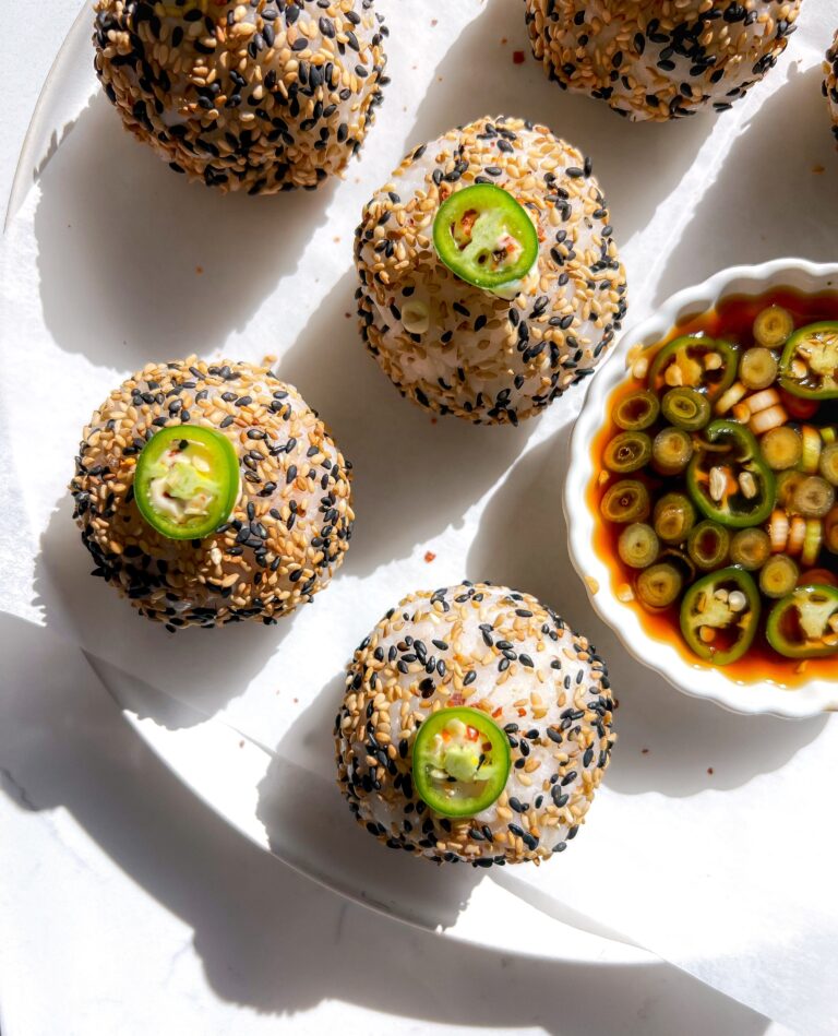 Spicy Crab Rice Balls - Food My Muse