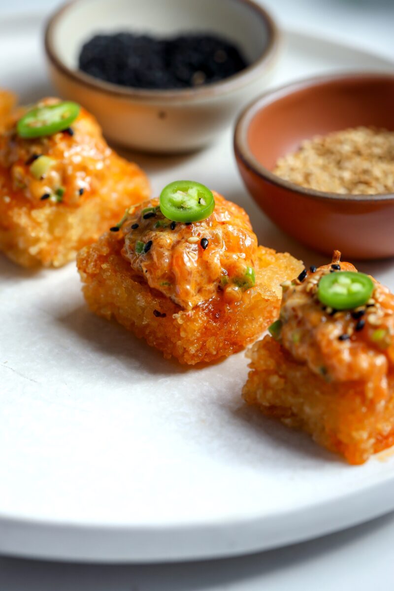 Spicy Salmon Crispy Rice - Food My Muse