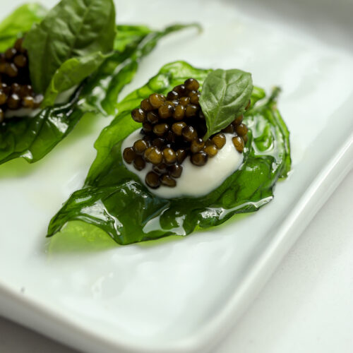 Basil Chips and Caviar - Food My Muse