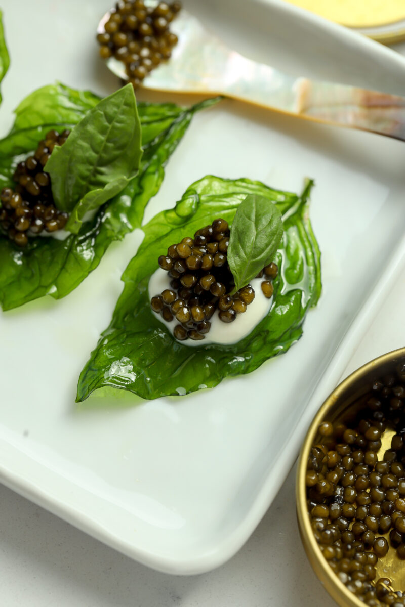 Basil Chips and Caviar - Food My Muse