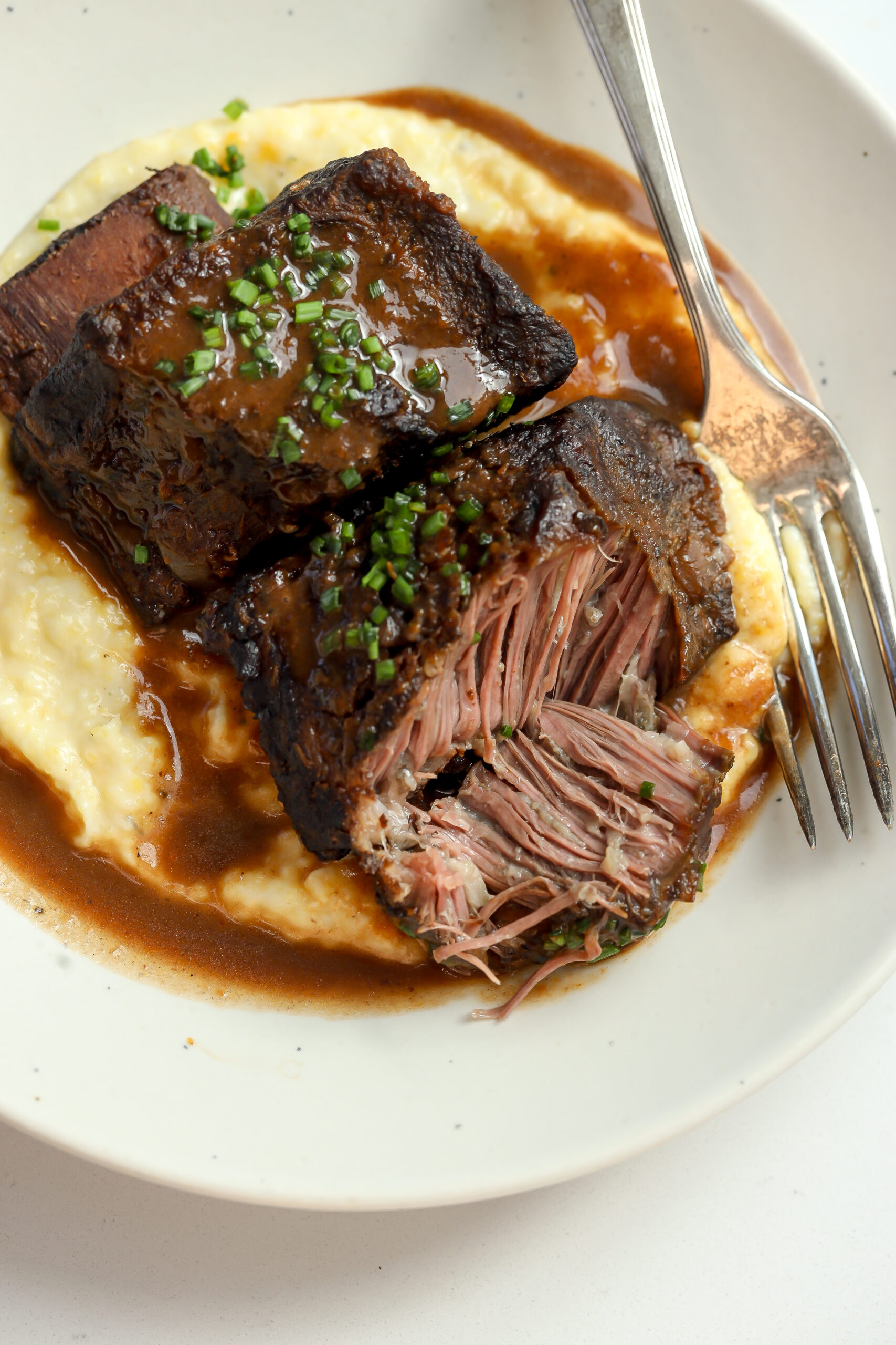 Braised Short Ribs with Polenta - Food My Muse