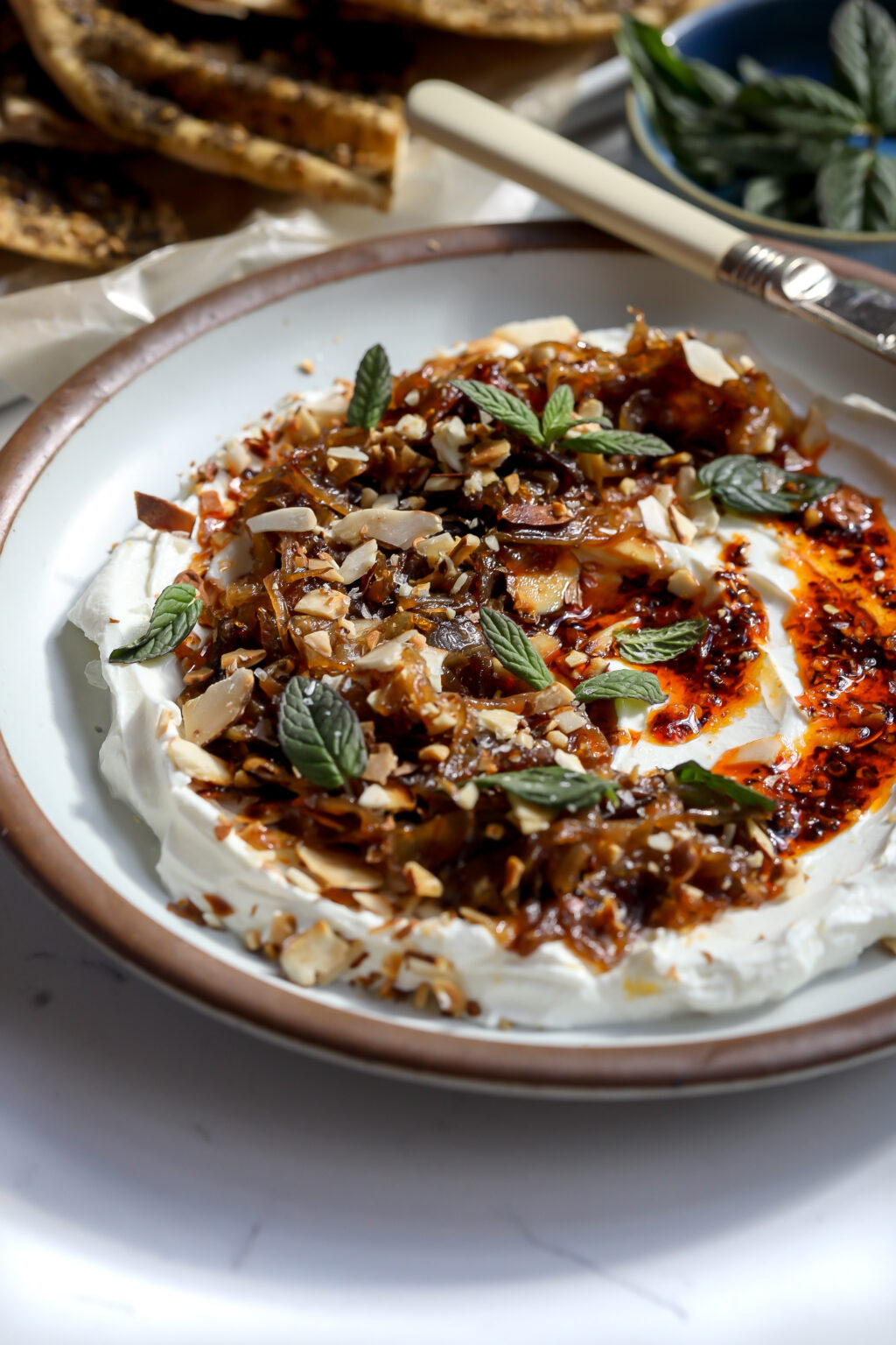 French Onion Labneh Dip - Food My Muse