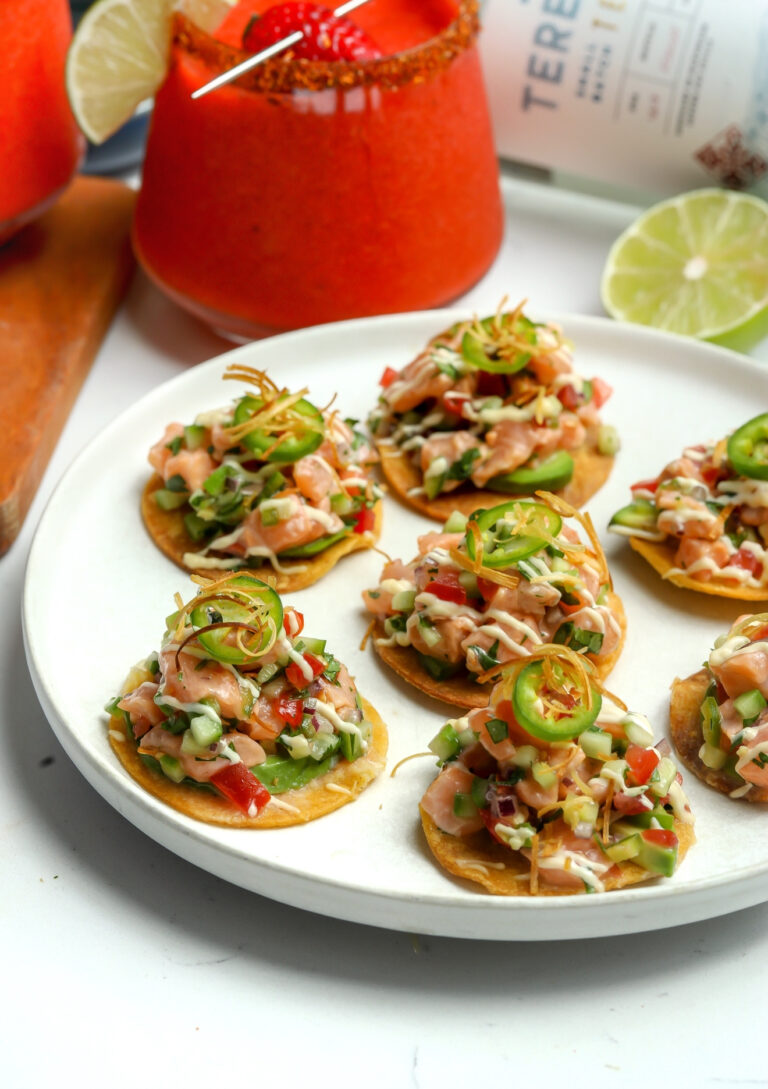Salmon Ceviche Tostadas - Food My Muse