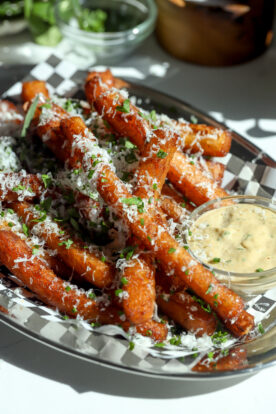 Japanese Long Fries & Caramelized Shallot Mayo - Food My Muse