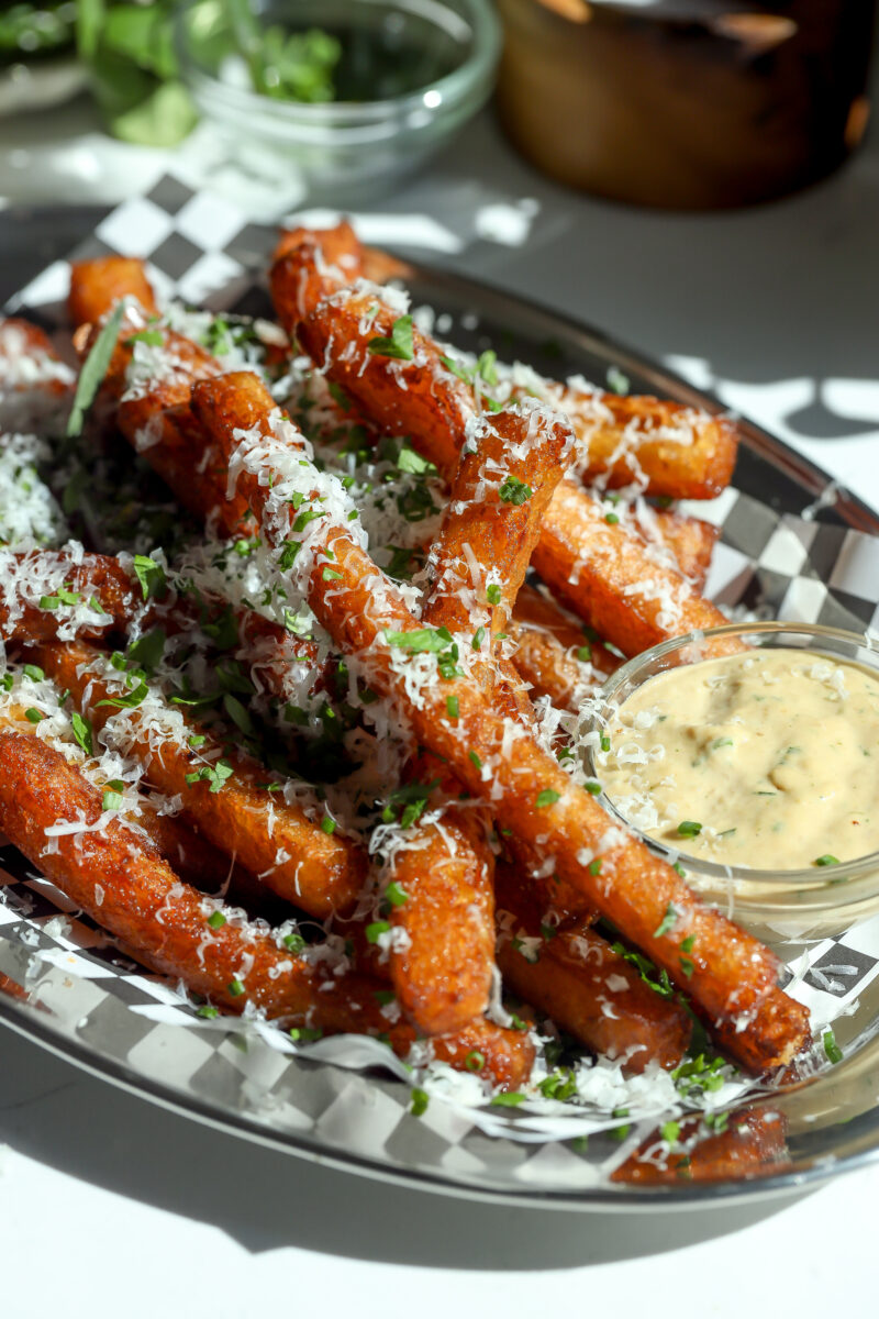 Japanese Long Fries & Caramelized Shallot Mayo - Food My Muse