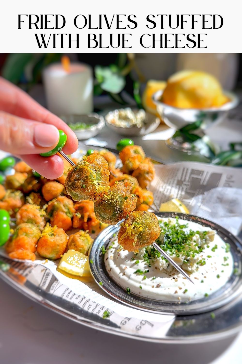 Fried Olives Stuffed with Blue Cheese – Crispy Appetizer with Creamy ...